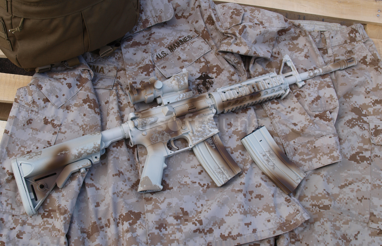 Camo Custom M4 SOPMOD, 160 m/s, AirsoftGuns, CM.007 | AirsoftGuns